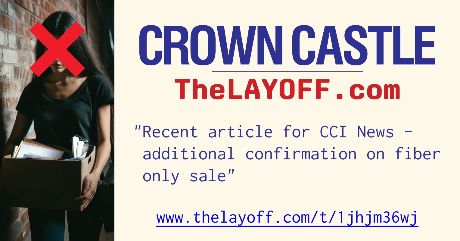 Recent article for CCI News - additional confirmation on fiber only ...