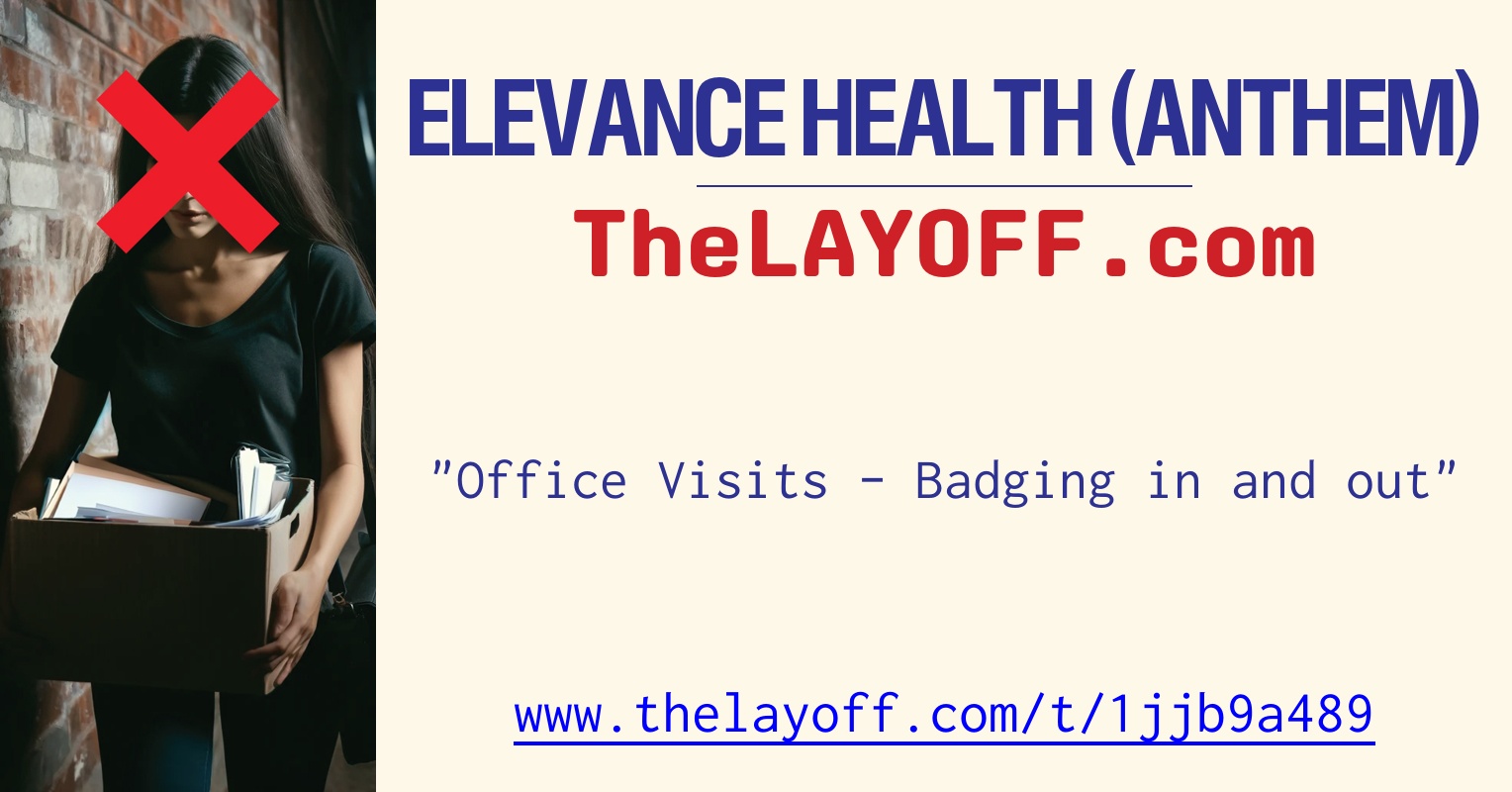 Office Visits - Badging in and out - post regarding Elevance Health ...