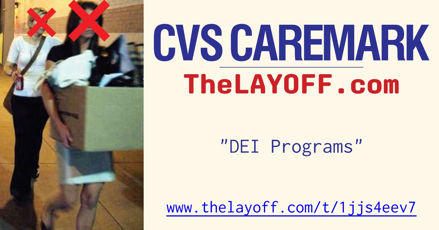 DEI Programs - post regarding CVS layoffs
