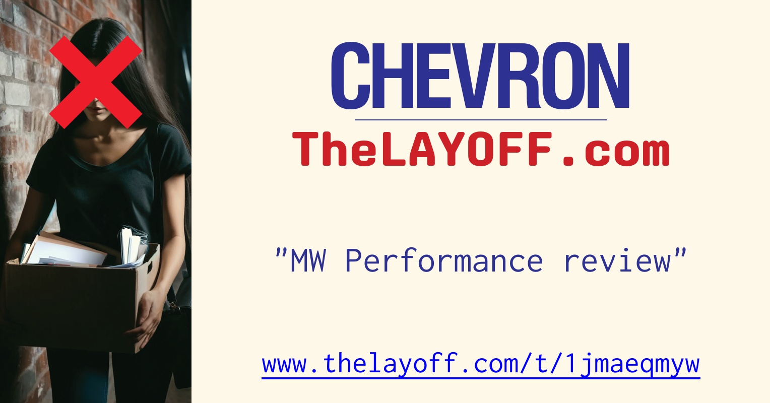 MW Performance review - post regarding Chevron Corp. layoffs