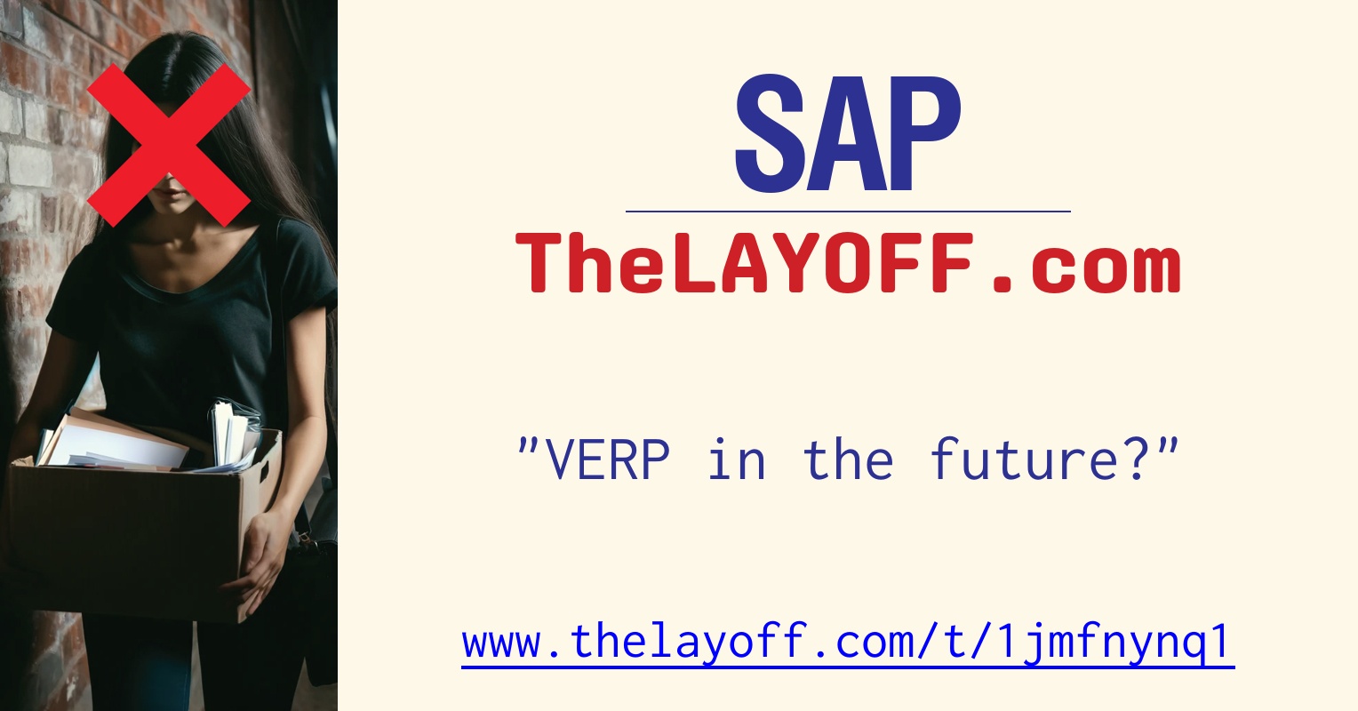 VERP in the future? - post regarding SAP layoffs
