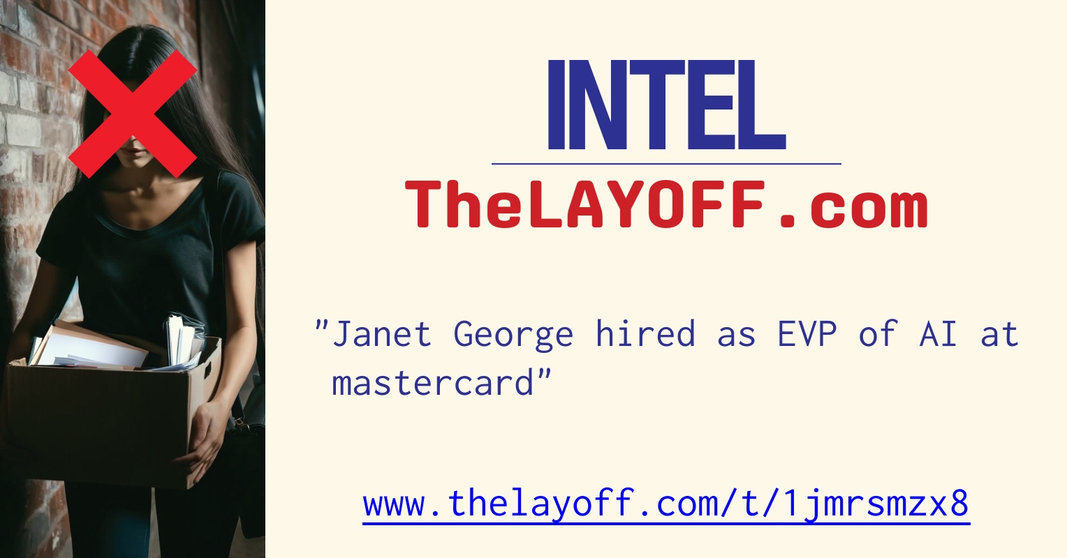 Janet George hired as EVP of AI at mastercard - post regarding Intel ...