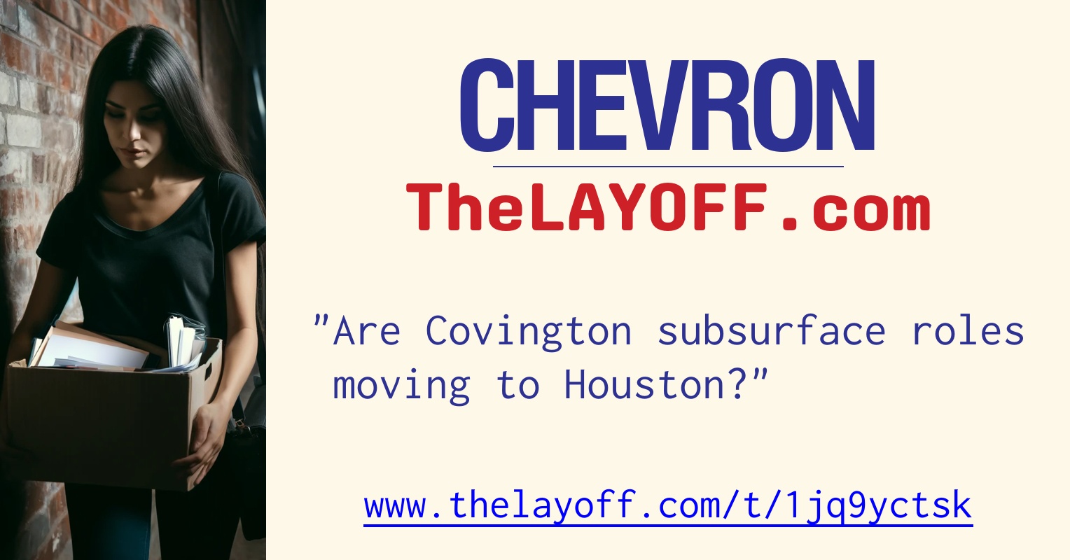 Are Covington subsurface roles moving to Houston? - post regarding ...