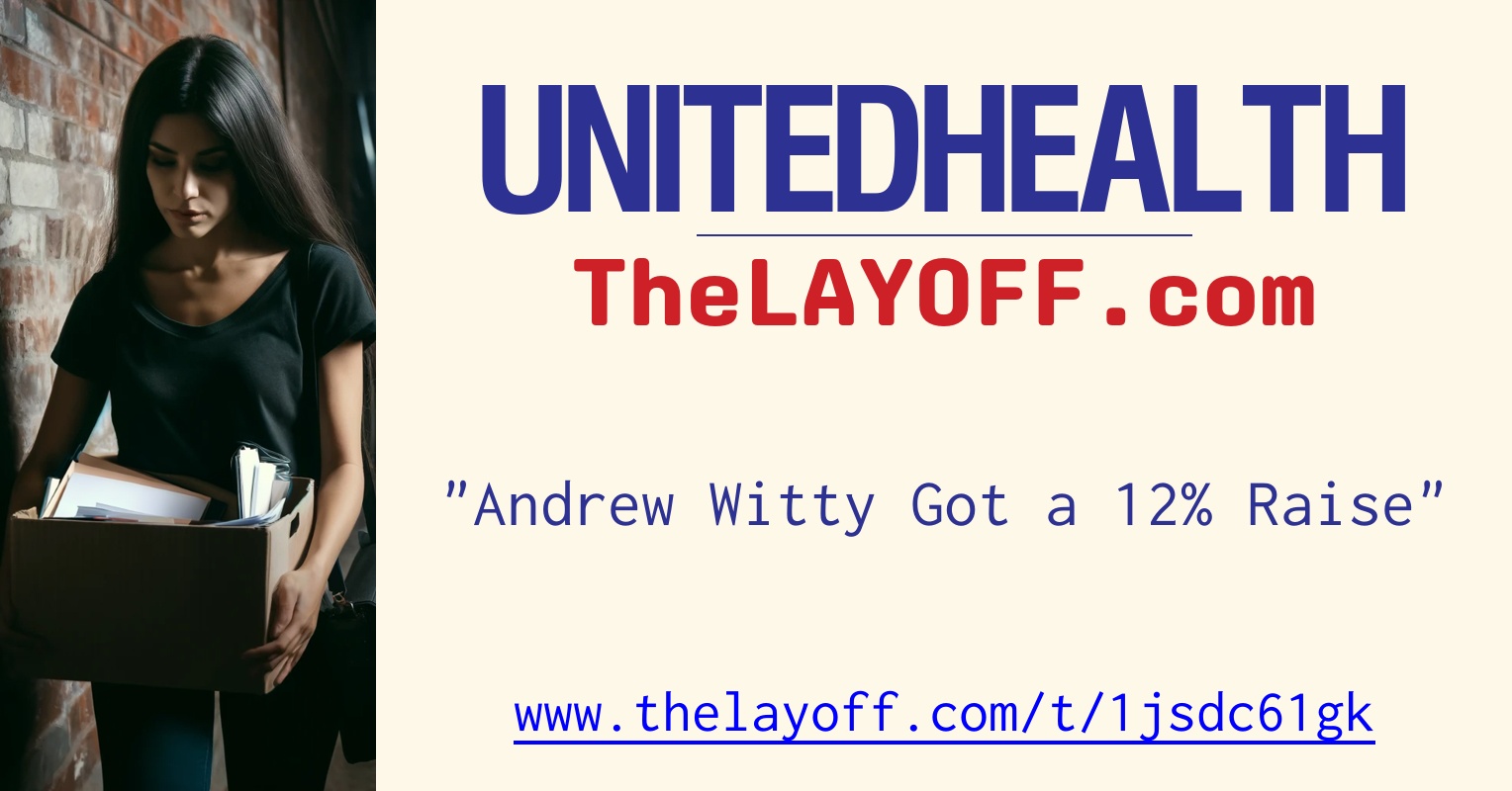 Andrew Witty Got a 12% Raise - post regarding UnitedHealth Group Inc ...