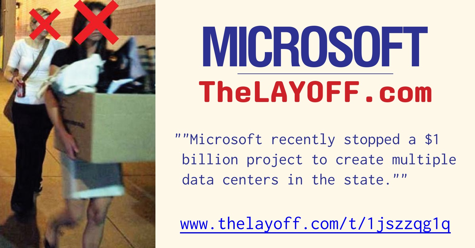 "Microsoft recently stopped a $1 billion project to create multiple ...