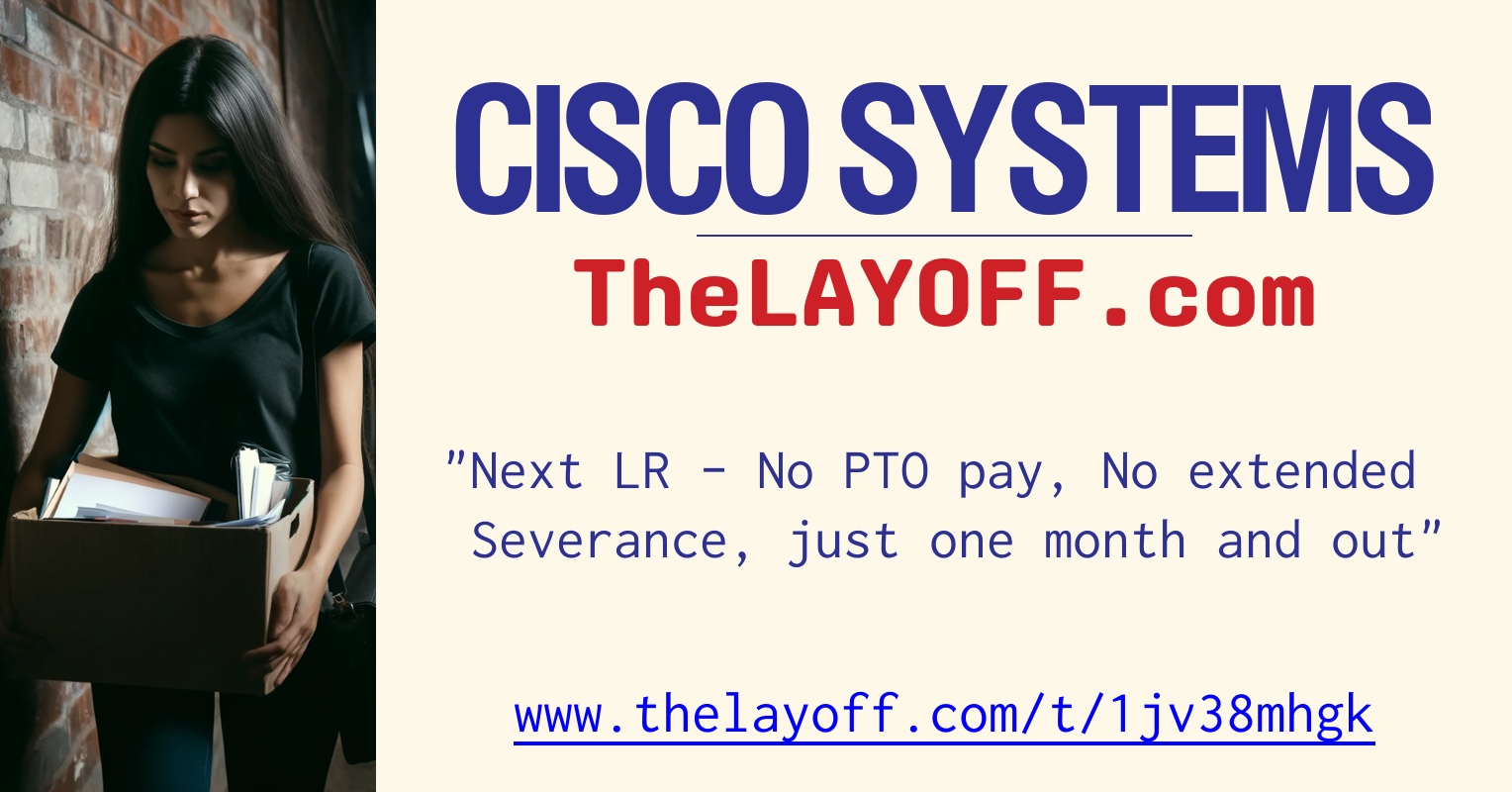 Next LR - No PTO pay, No extended Severance, just one month and out ...