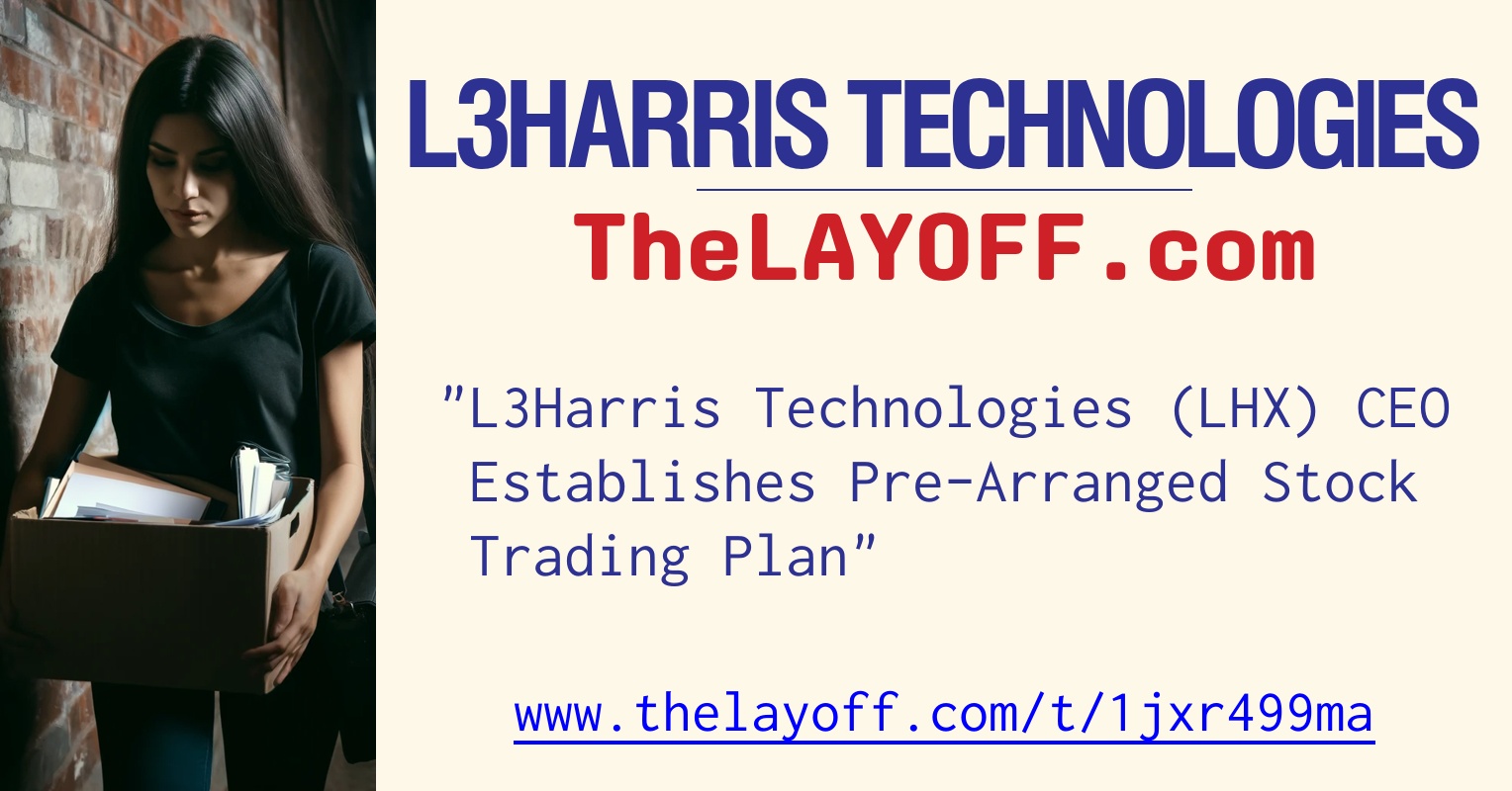 L3Harris Technologies (LHX) CEO Establishes Pre-Arranged Stock Trading ...
