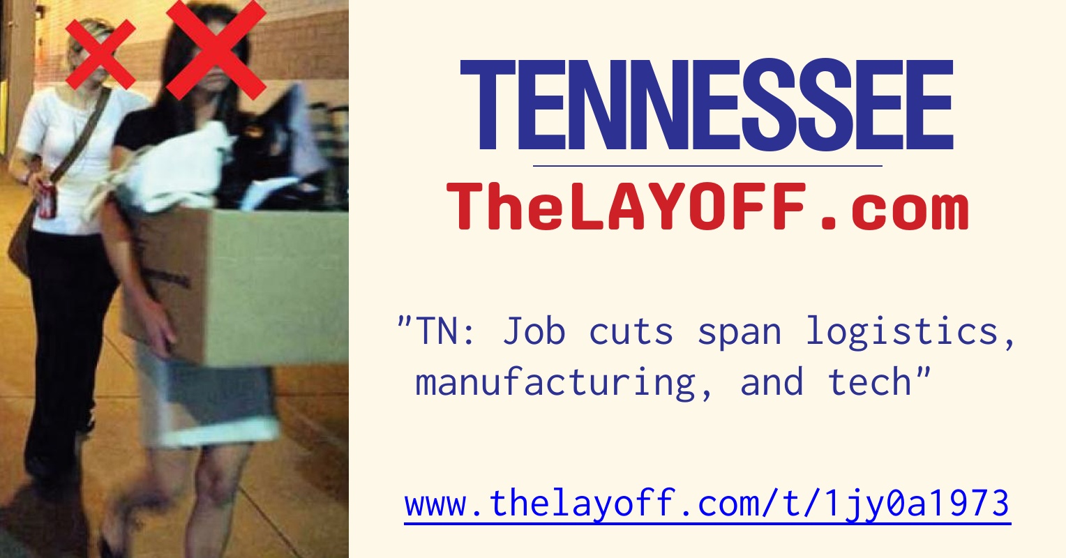 TN: Job cuts span logistics, manufacturing, and tech - post regarding ...