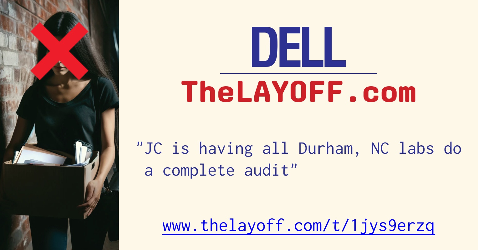 JC is having all Durham, NC labs do a complete audit - post regarding ...