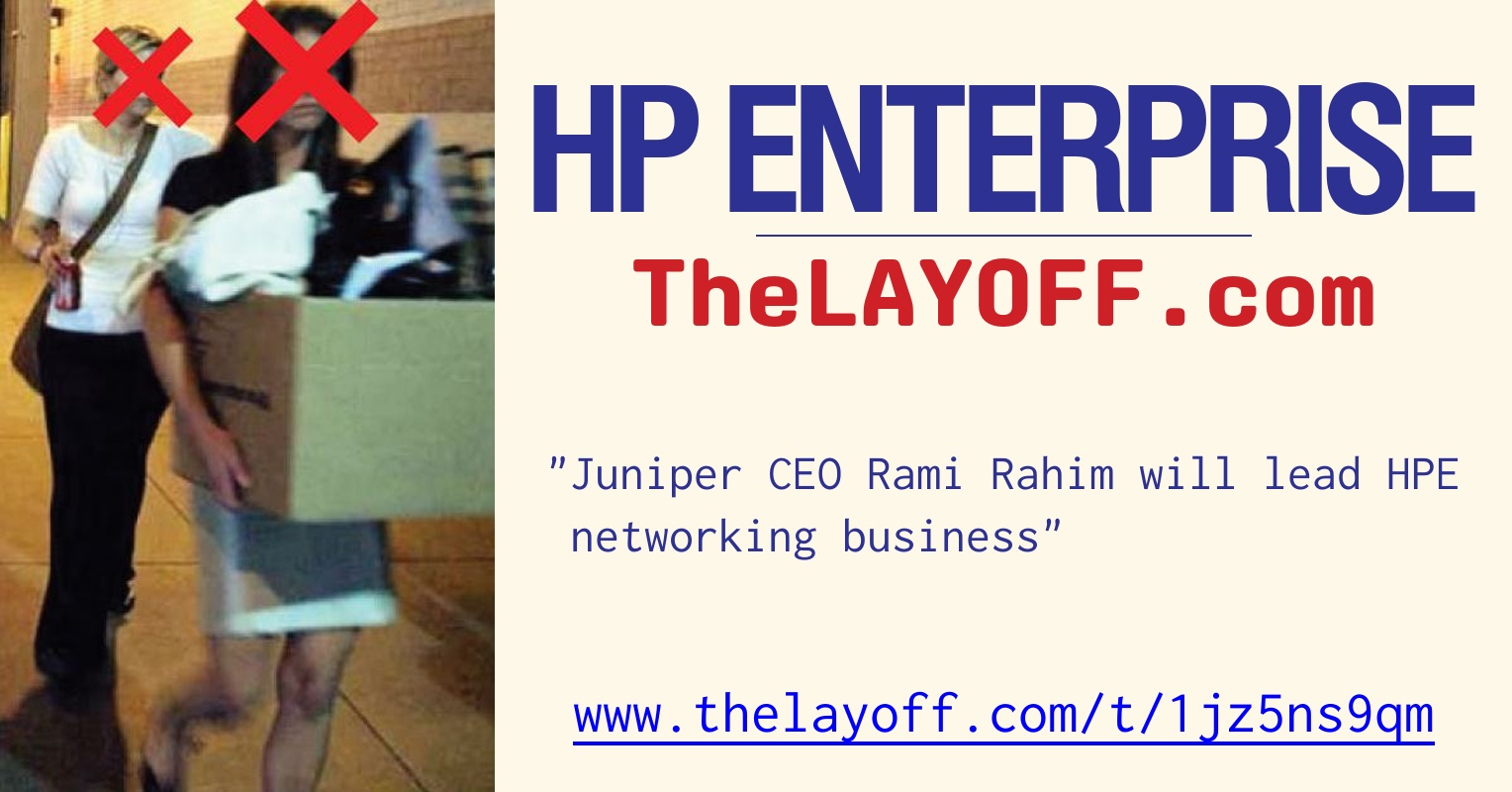 Juniper CEO Rami Rahim will lead HPE networking business - post regarding Hewlett Packard ...
