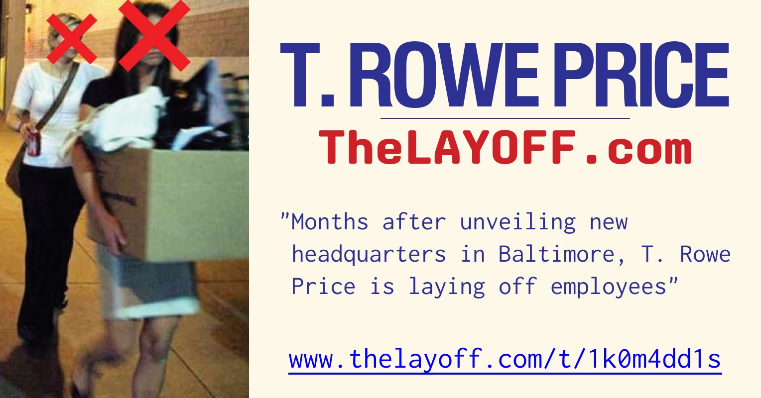 Months after unveiling new headquarters in Baltimore, T. Rowe Price is ...