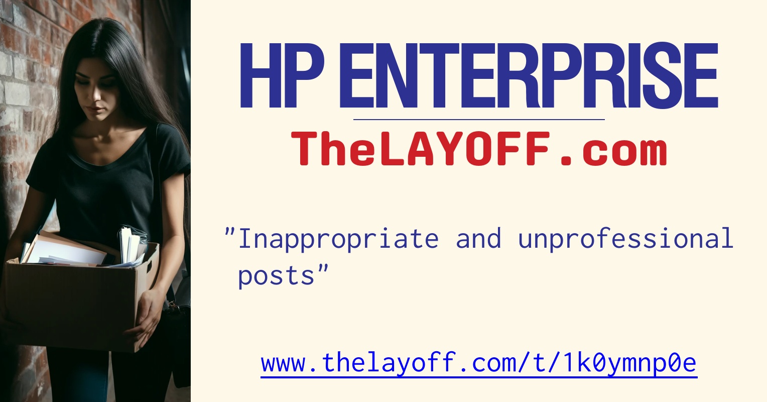 Inappropriate and unprofessional posts - post regarding Hewlett Packard ...