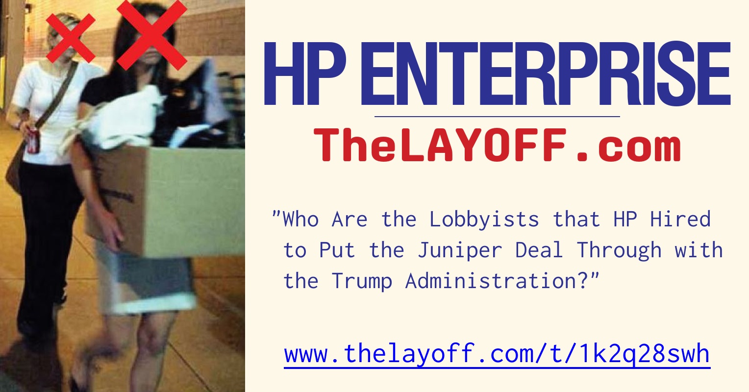 Who Are the Lobbyists that HP Hired to Put the Juniper Deal Through with the Trump ...