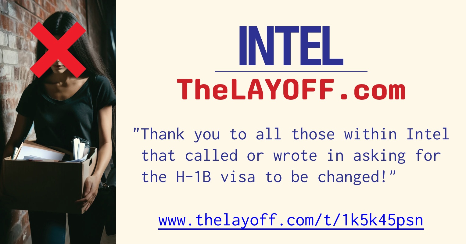 Thank you to all those within Intel that called or wrote in asking for ...
