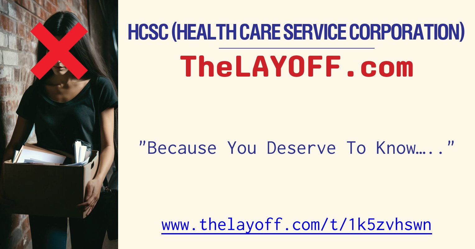 Because You Deserve To Know….. - post regarding HCSC (Health Care ...
