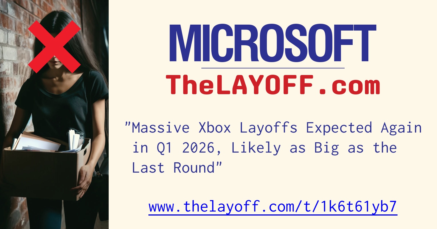 Massive Xbox Layoffs Expected Again in Q1 2026, Likely as Big as the ...