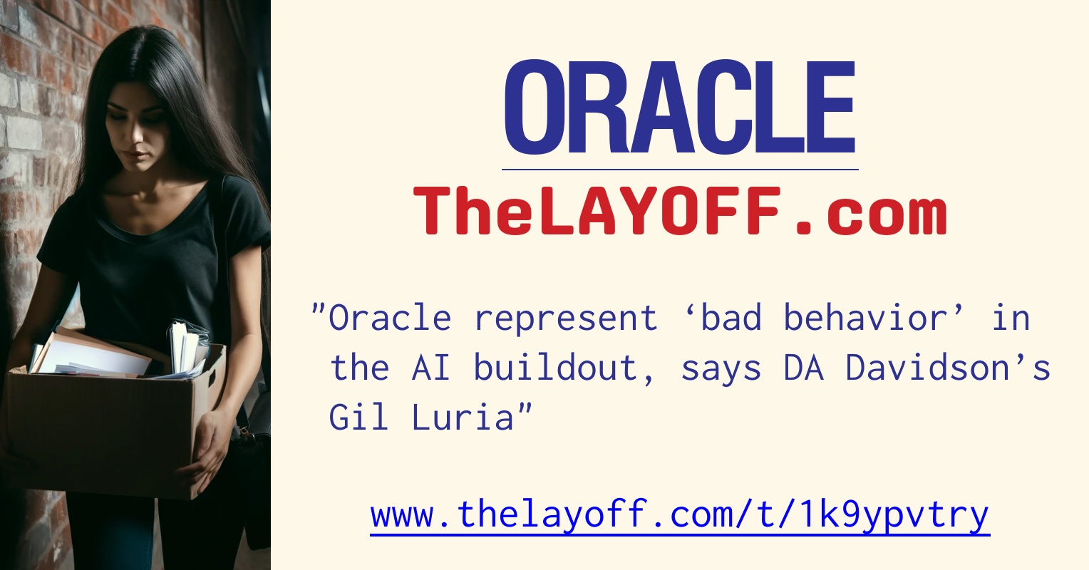 Oracle represent ‘bad behavior’ in the AI buildout, says DA Davidson’s ...