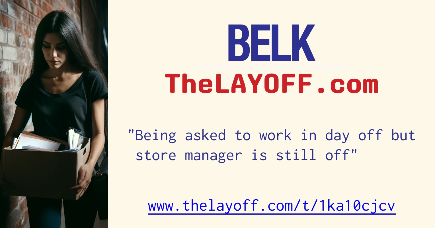 Being asked to work in day off but store manager is still off - post ...