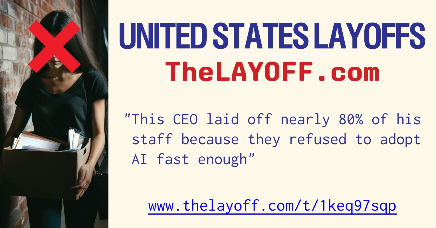 This CEO laid off nearly 80% of his staff because they refused to adopt ...