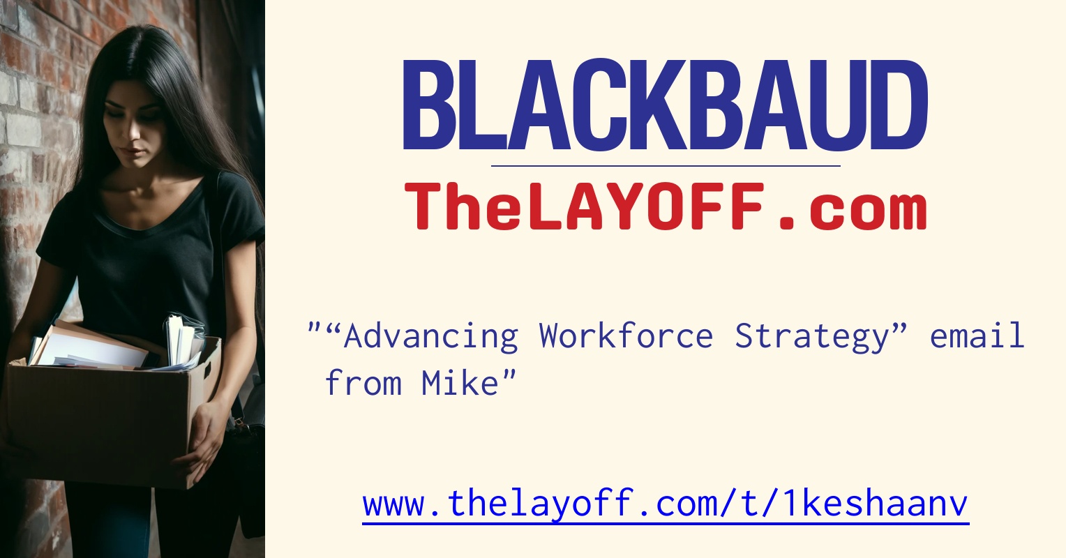 “Advancing Workforce Strategy” email from Mike - post regarding ...