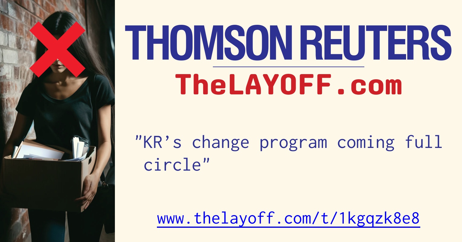 KR’s change program coming full circle - post regarding Thomson Reuters ...