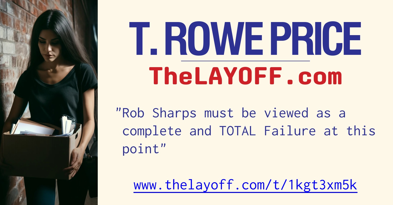 Rob Sharps must be viewed as a complete and TOTAL Failure at this point ...