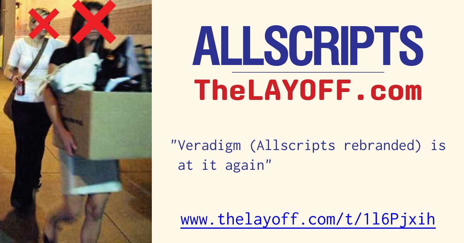 Veradigm (Allscripts rebranded) is at it again - post regarding ...