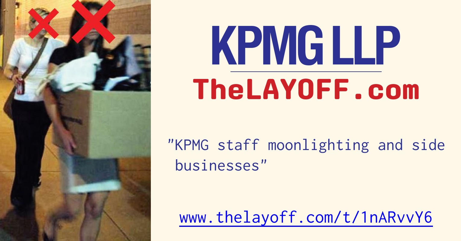KPMG staff moonlighting and side businesses - post regarding KPMG LLP ...