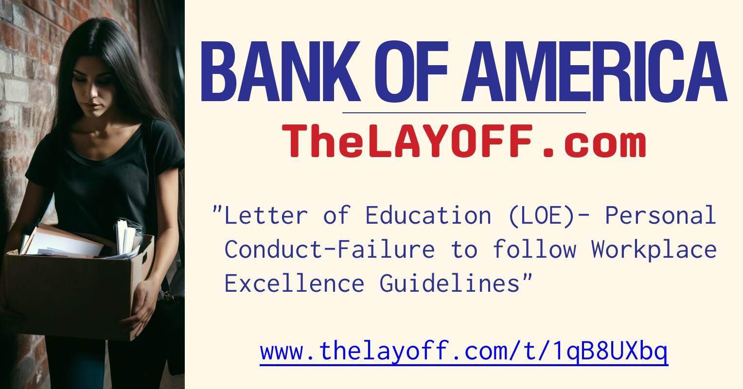 Letter of Education (LOE)- Personal Conduct-Failure to follow Workplace ...