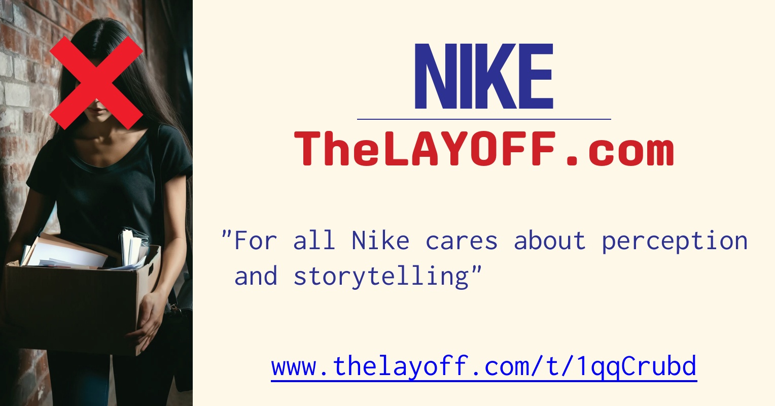 For all Nike cares about perception and storytelling - post regarding ...