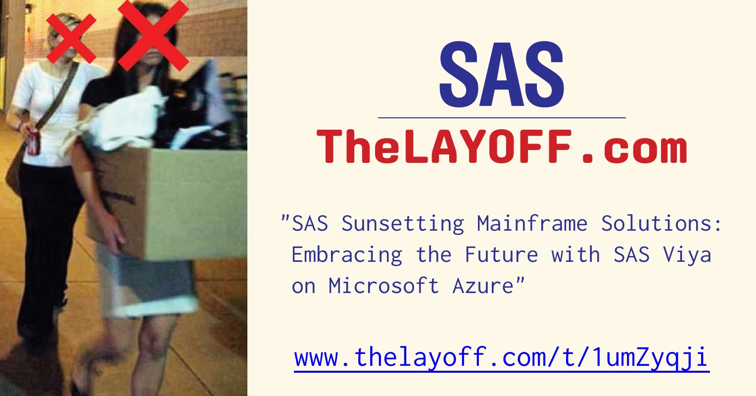 SAS Sunsetting Mainframe Solutions: Embracing the Future with SAS Viya ...
