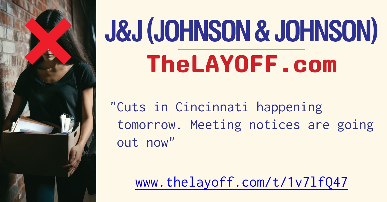 Cuts in Cincinnati happening tomorrow. Meeting notices are going out ...