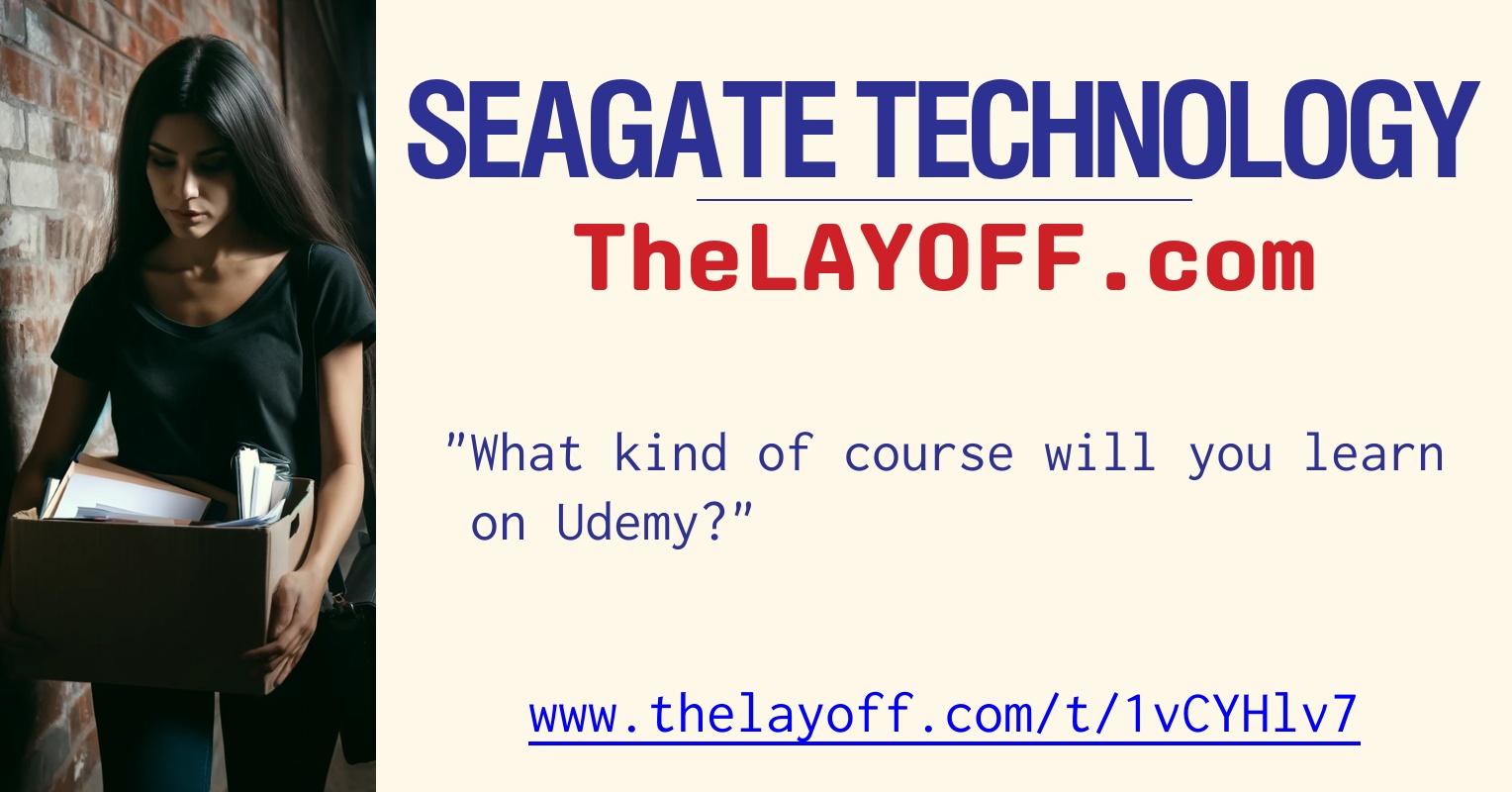 What kind of course will you learn on Udemy? - post regarding Seagate ...